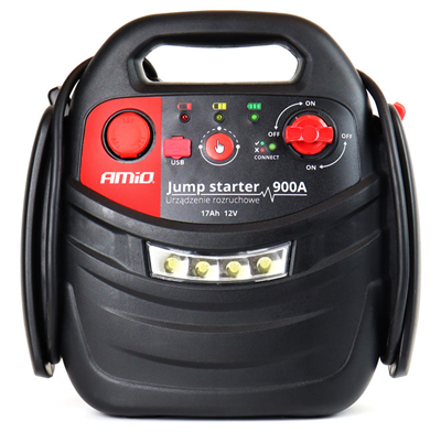 Amio 02523 - STARTOVACÍ ZDROJ 4v1, 12 V, 17 Ah, 900 A, JS01 - motora.cz